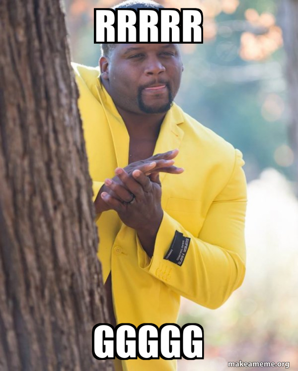rrrrr ggggg - Anthony Adams in Yellow Suit Rubbing Hands Meme Generator
