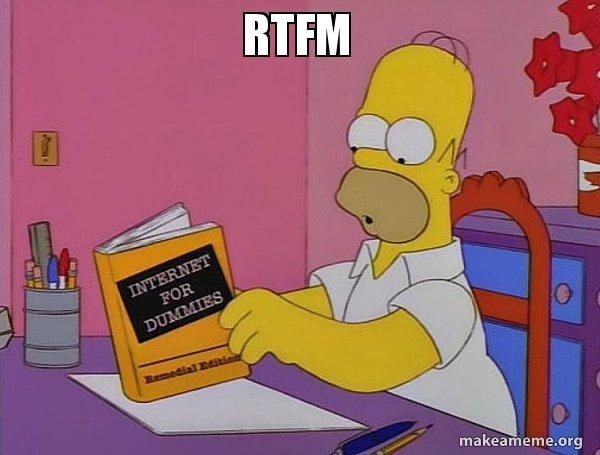 RTFM - Internets Homer Meme Generator