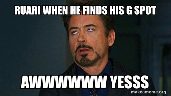 ruari when he finds his g spot awwwwww yesss - Tony Stark Eye Roll Meme ...