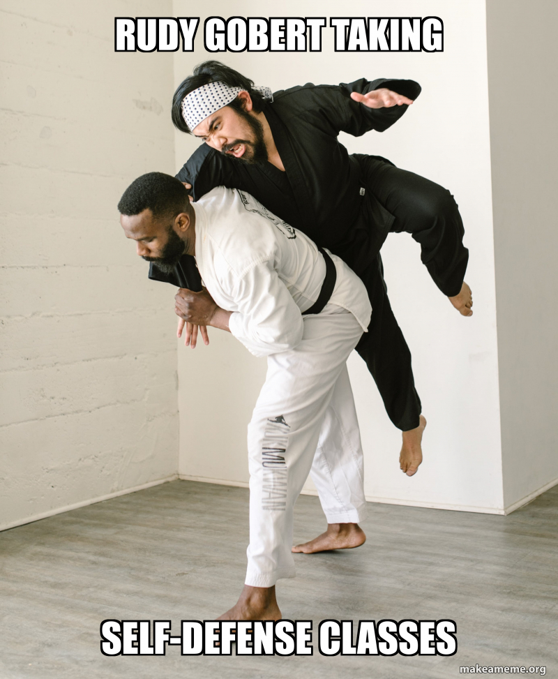 Rudy gobert taking Self-defense classes Meme Generator