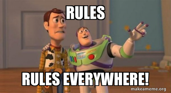 Rules Rules everywhere! - Buzz and Woody (Toy Story) Meme Meme Generator