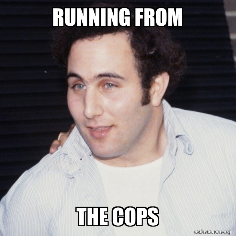 running from the cops Meme Generator