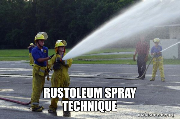 rustoleum spray technique Meme Generator