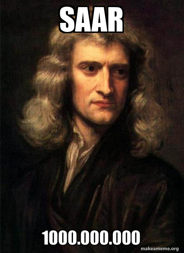 saar 1000.000.000 - Sir Isaac Newton Meme Generator