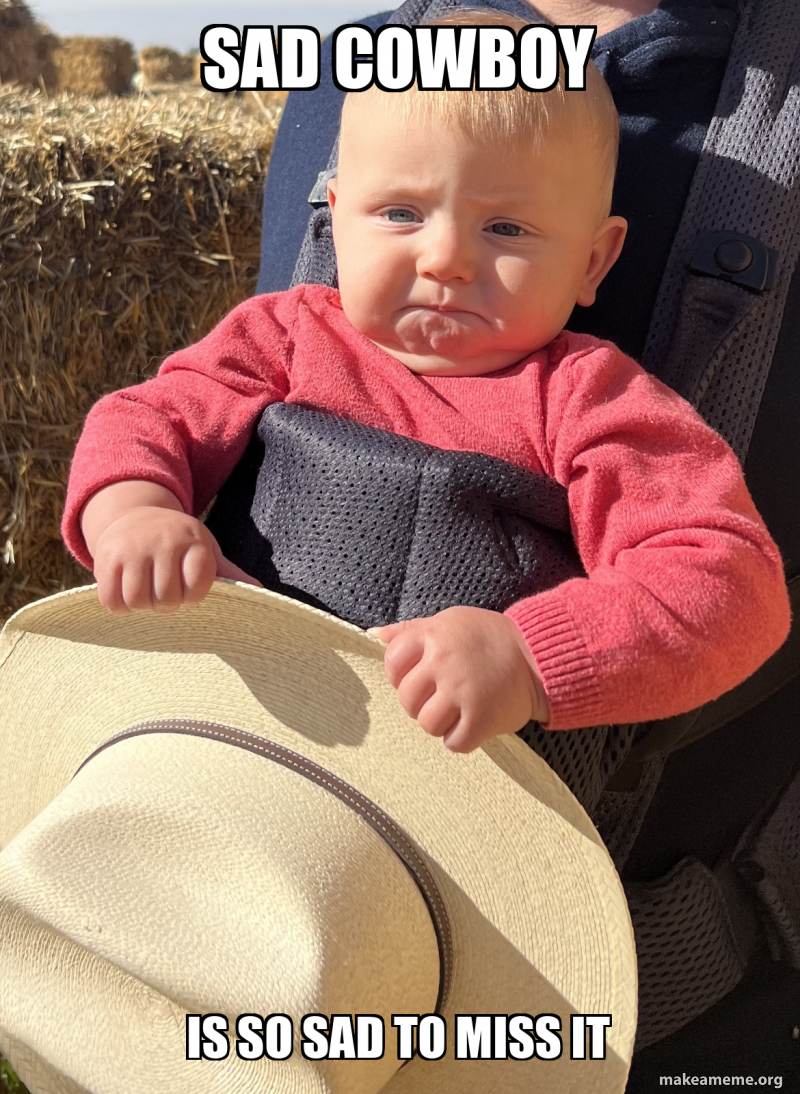 Sad cowboy Is so sad To miss it Meme Generator