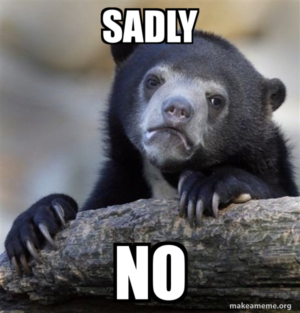 Sadly No - Confession Bear Meme Generator