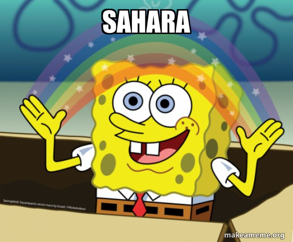 sahara - Rainbow SpongeBob Meme Generator