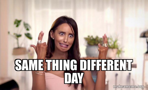 same thing different day - Cross Fingers - It has to work this time ...