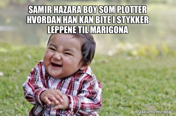 Samir hazara boy som plotter hvordan han kan bite i stykker leppene til ...