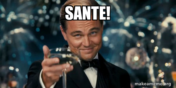 sante! - Great Gatsby Reaction - Leonardo DiCaprio Toast Meme Generator