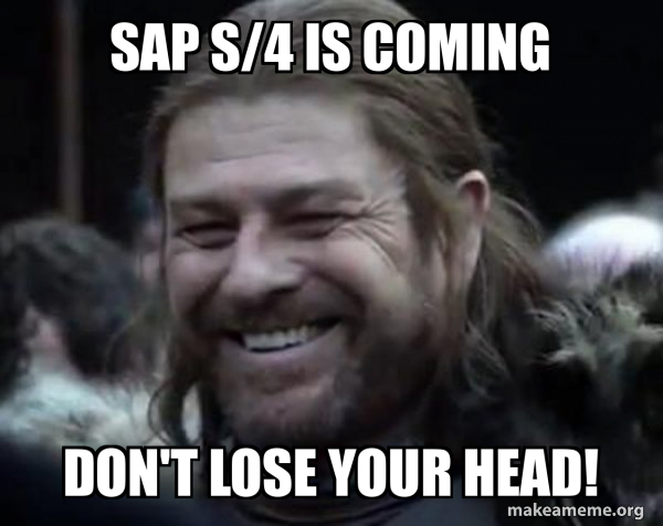 SAP S/4 is coming Don't lose your head! - Happy Ned Stark Meme Meme ...