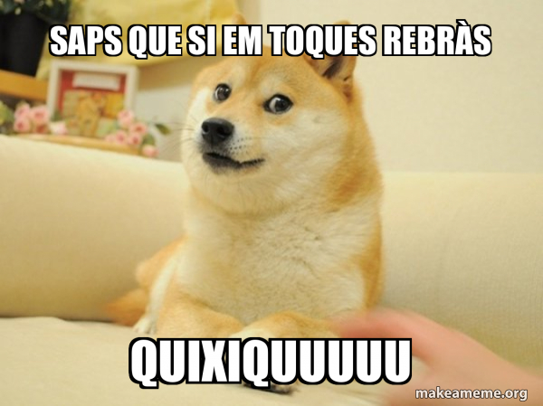 Saps que si em toques rebràs Quixiquuuuu - Doge Meme Generator