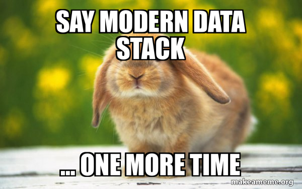 say modern data stack ... one more time - Regretful Rabbit Meme Generator
