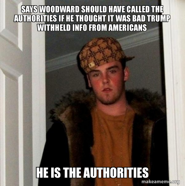 says Woodward should have called the authorities if he thought it was ...