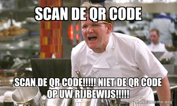 scan de qr code SCAN DE QR CODE!!!!! NIET DE QR CODE OP UW RIJBEWIJS ...