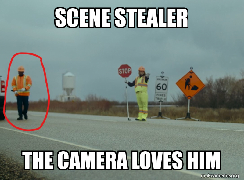 Scene Stealer The camera loves him Meme Generator