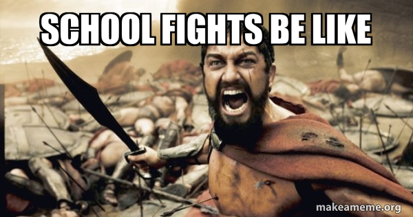 School fights be like - The 300 Meme Generator