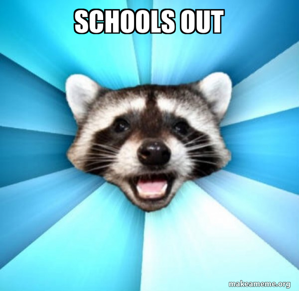 Schools out - Lame Pun Coon Meme Generator