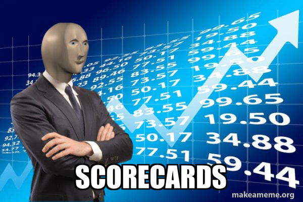 Scorecards - Stonks Only Go Up Meme Generator