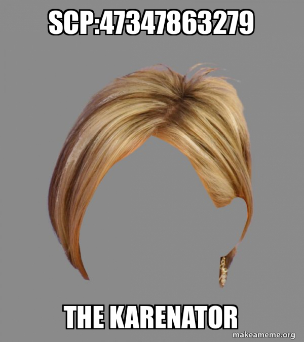 SCP:47347863279 The karenator - The Karen Hair Meme Generator