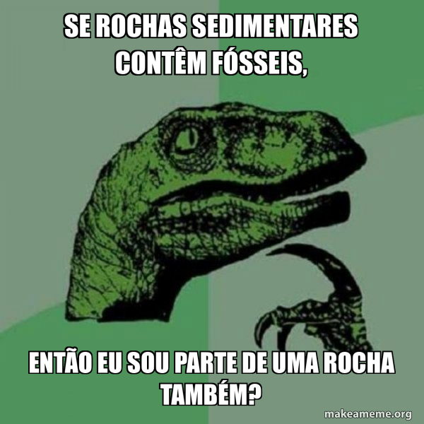 SE ROCHAS SEDIMENTARES CONTÊM FÓSSEIS, ENTÃO EU SOU PARTE DE UMA ROCHA ...