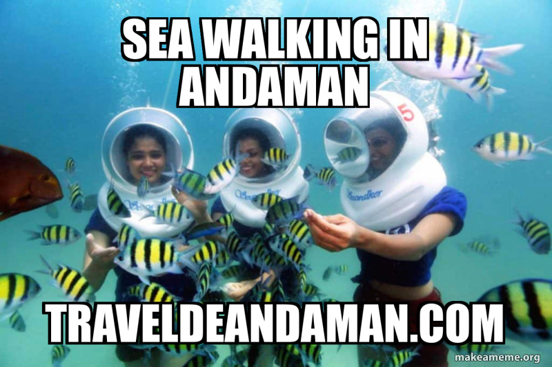 Sea Walking in Andaman traveldeandaman.com Meme Generator