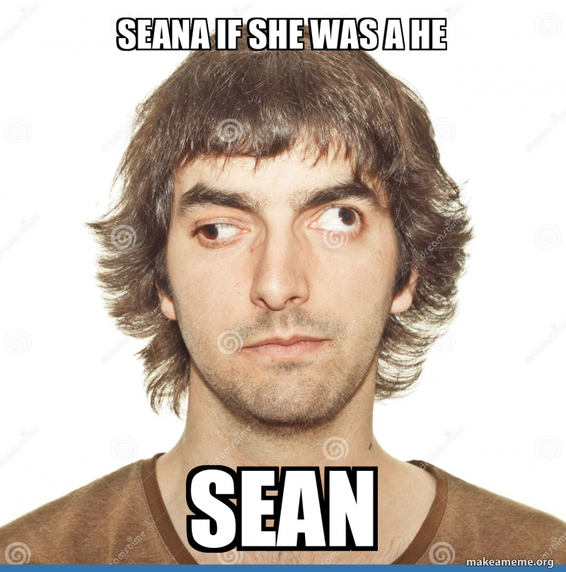 Seana if she was a he SEAN Meme Generator