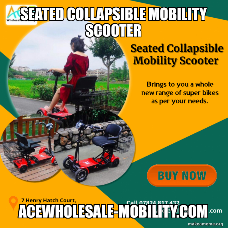 Seated Collapsible Mobility Scooter acewholesale-mobility.com - SEATED ...