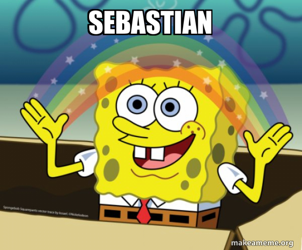 Sebastian - Rainbow SpongeBob Meme Generator
