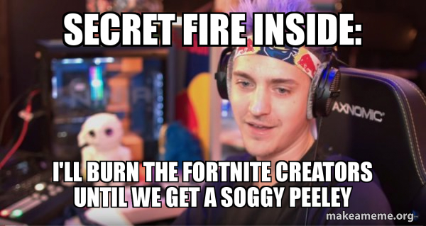 SECRET fire inside: I'LL BURN THE FORTNITE CREATORS UNTIL we get a ...