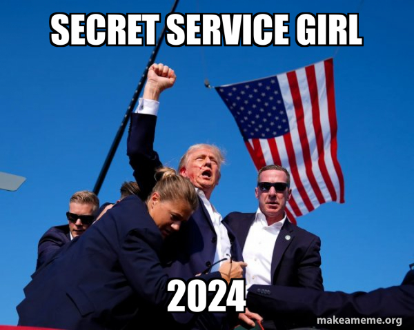 secret service girl 2024 - Trump Fist Meme Generator