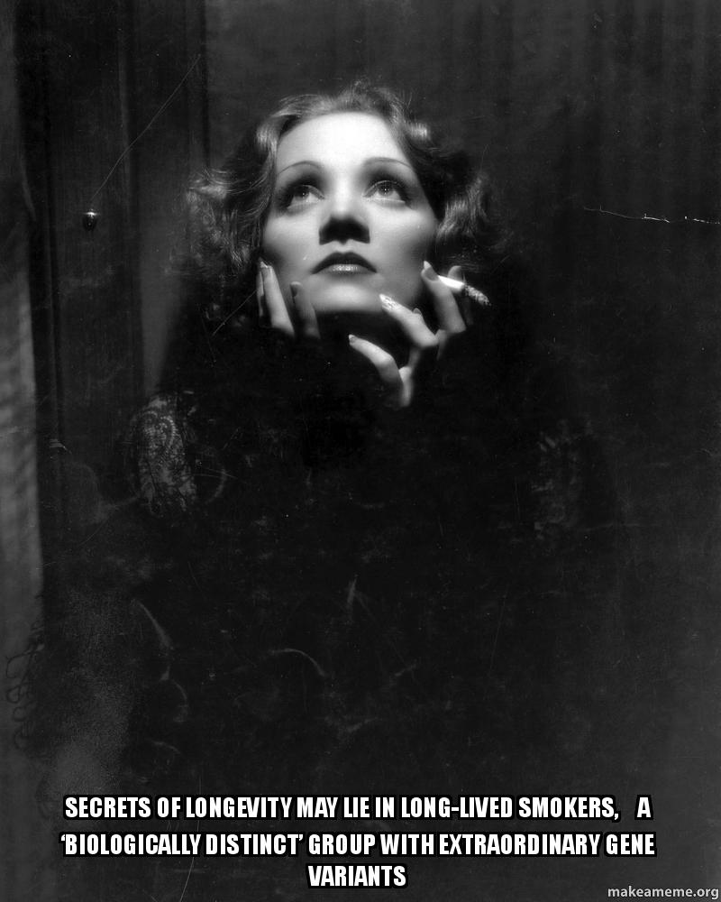 Secrets of longevity may lie in long-lived smokers, a â€˜biologically ...