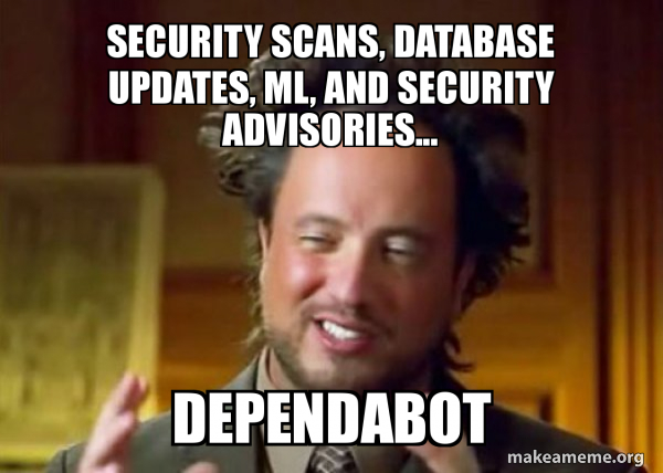 security scans, database updates, ML, and security advisories ...