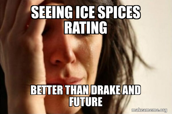 seeing ice spices rating Better than drake and future - First World ...