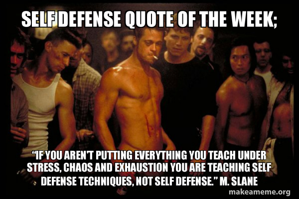 self defense quote of the week; â€œIf you aren't putting everything you ...
