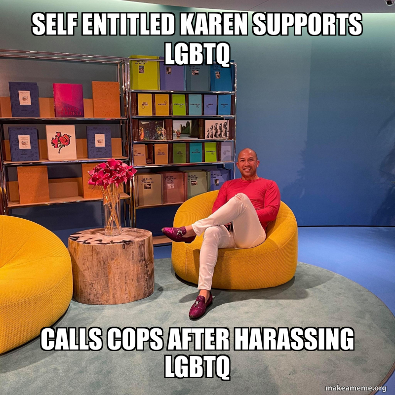 SElf ENTITLED karen supports lgbTQ Calls cops after harassing LgbTq ...