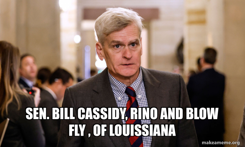 sen. bill cassidy, rino and blow fly , of Louissiana Meme Generator