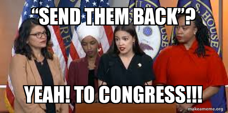 â€œSend them backâ€ ? Yeah! To congress!!! Meme Generator