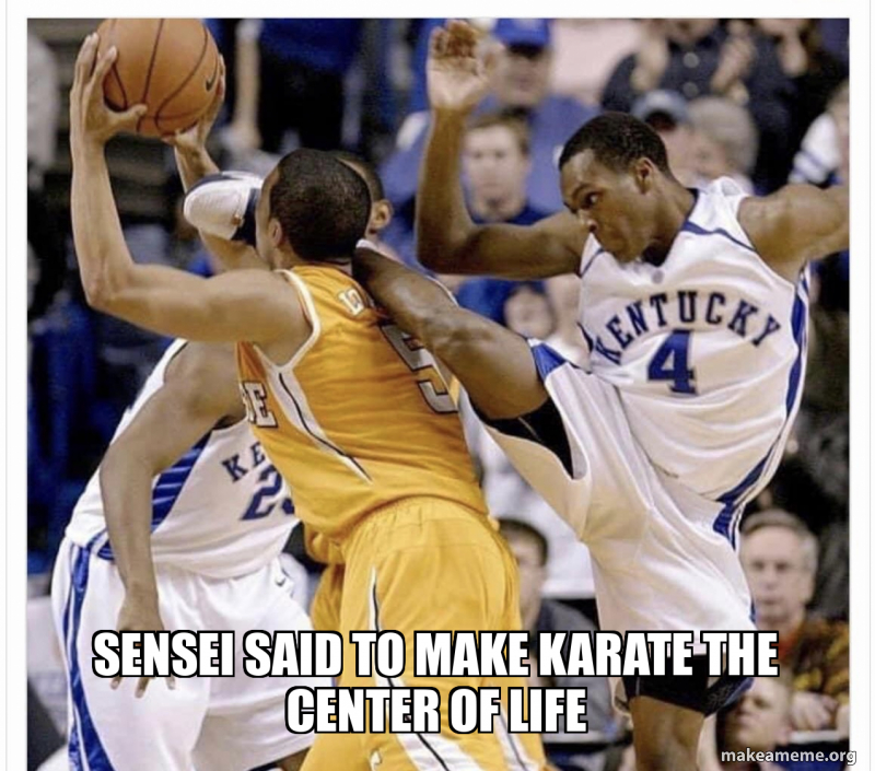 Sensei said to make karate the center of life Meme Generator