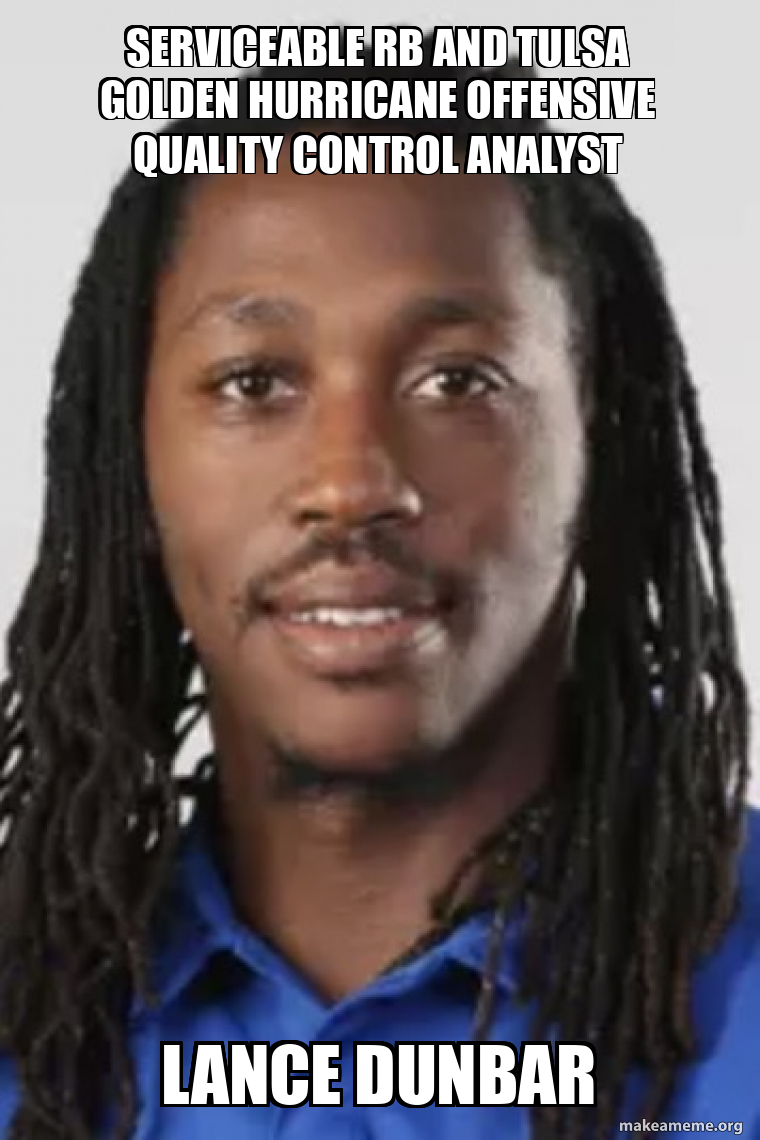 serviceable rb and tulsa golden hurricane offensive quality control ...