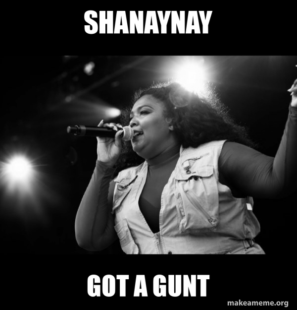 shanaynay got a gunt - Lizzo | Make a Meme