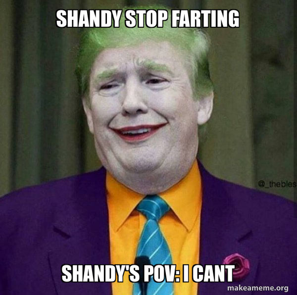 shandy stop farting shandy's pov: i cant - Donald Trump - The Joker ...