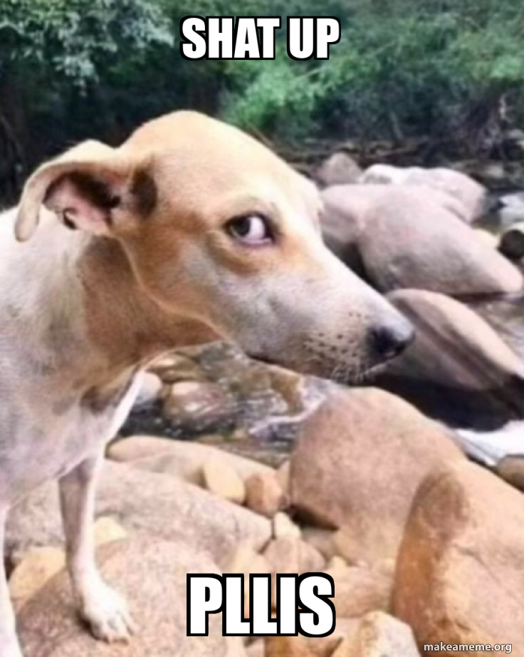 Shat up Pllis Meme Generator