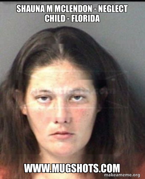 Shauna M Mclendon - NEGLECT CHILD - Florida www.mugshots.com Meme Generator