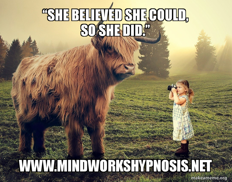â€œShe believed she could, so she did.â€ www.mindworkshypnosis.net ...