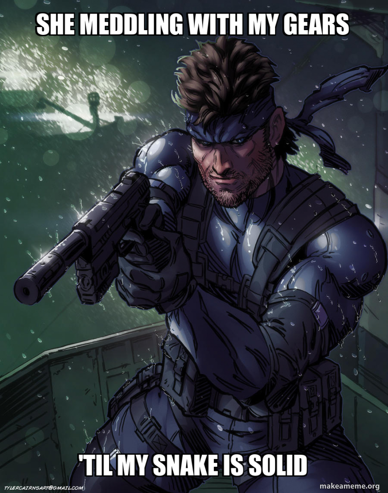 She meddling with my gears 'til my snake is solid Meme Generator