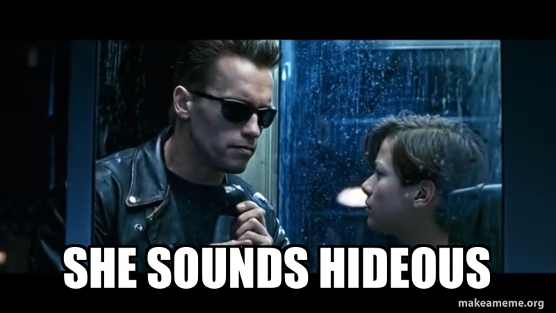 She sounds hideous Meme Generator