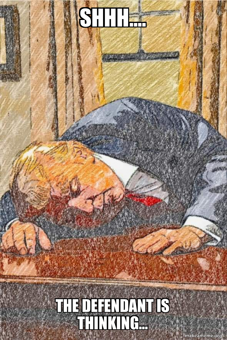 Shhh.... The defendant is thinking... Meme Generator