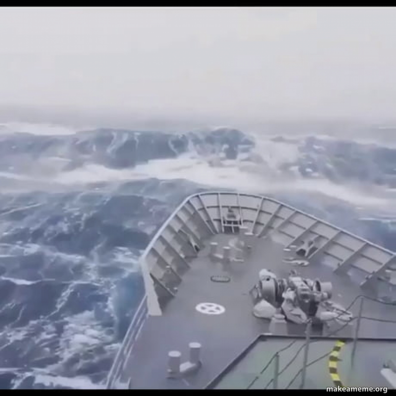 - Ship gets submerged by a massive wave in the South Atlantic Ocean ...