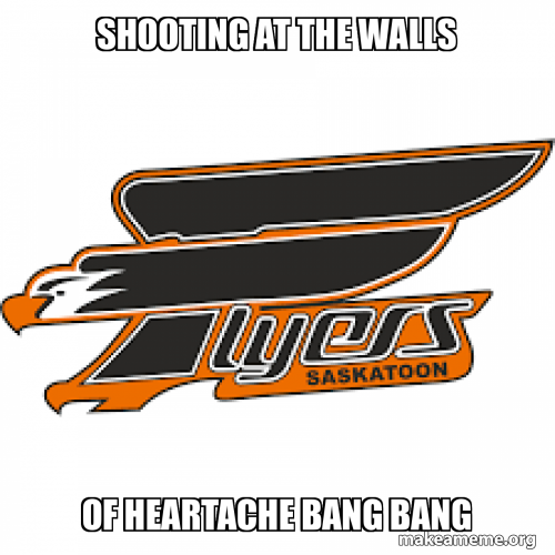 Shooting at the walls Of heartache bang bang Meme Generator